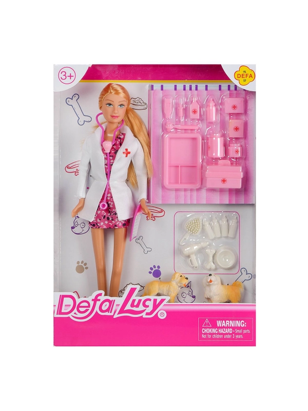 Кукла Defa Lucy Ветеринар (девушка) в наборе с 2 собачками купить по ...